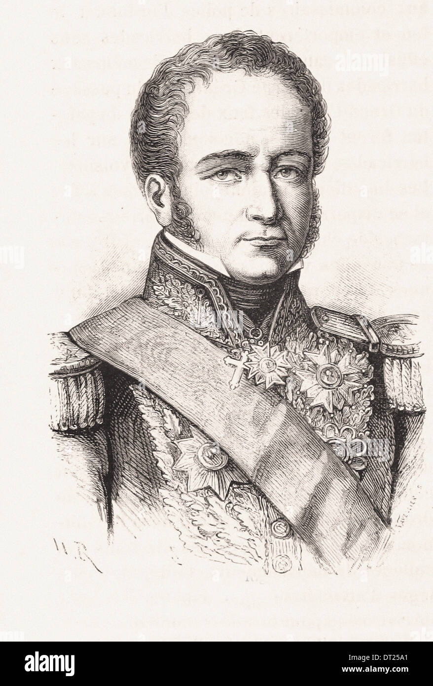 Portrait of Rigny - French engraving XIX th century Stock Photo - Alamy