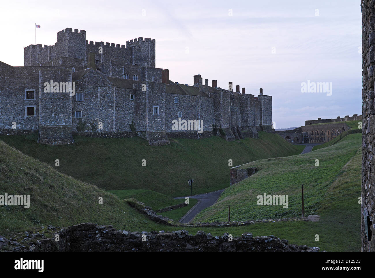 Keep &Great Tower with Norfolk Towers at Right Stock Photo - Alamy