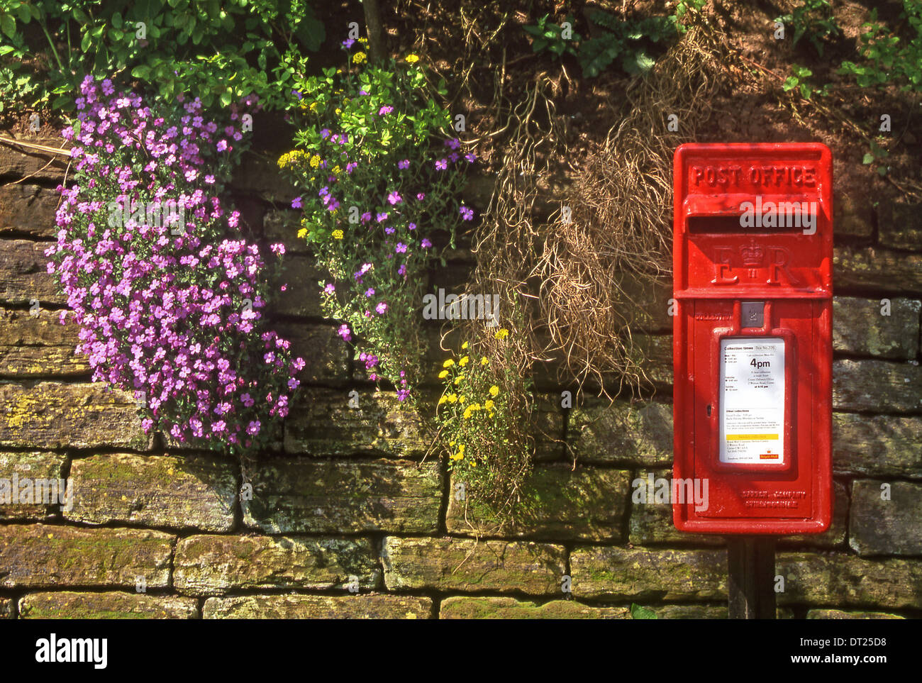 Bright Red British Post Box, in the Village of Eaton by Tarporley ...