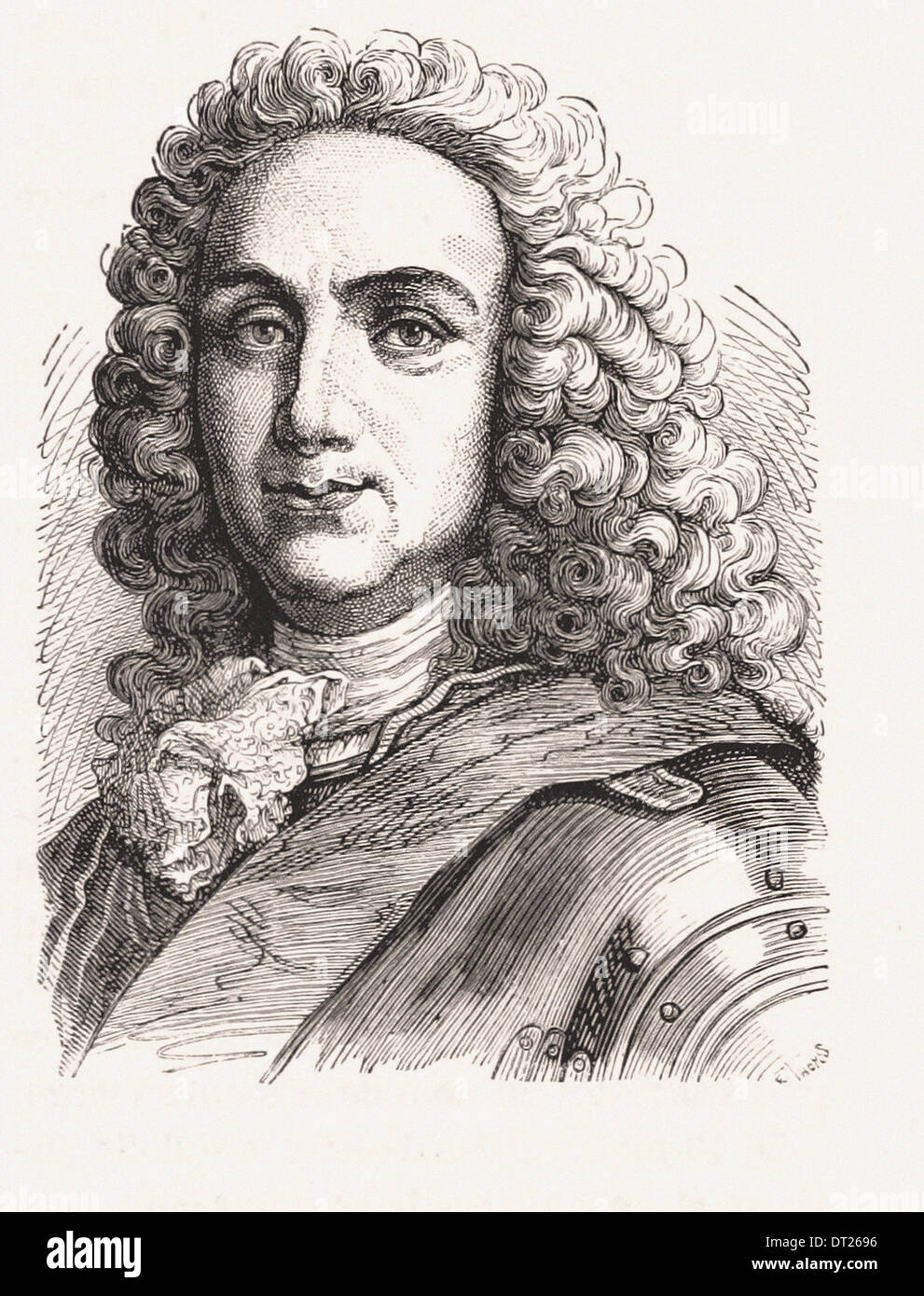 Portrait of Philip V - French engraving XIX th century Stock Photo - Alamy