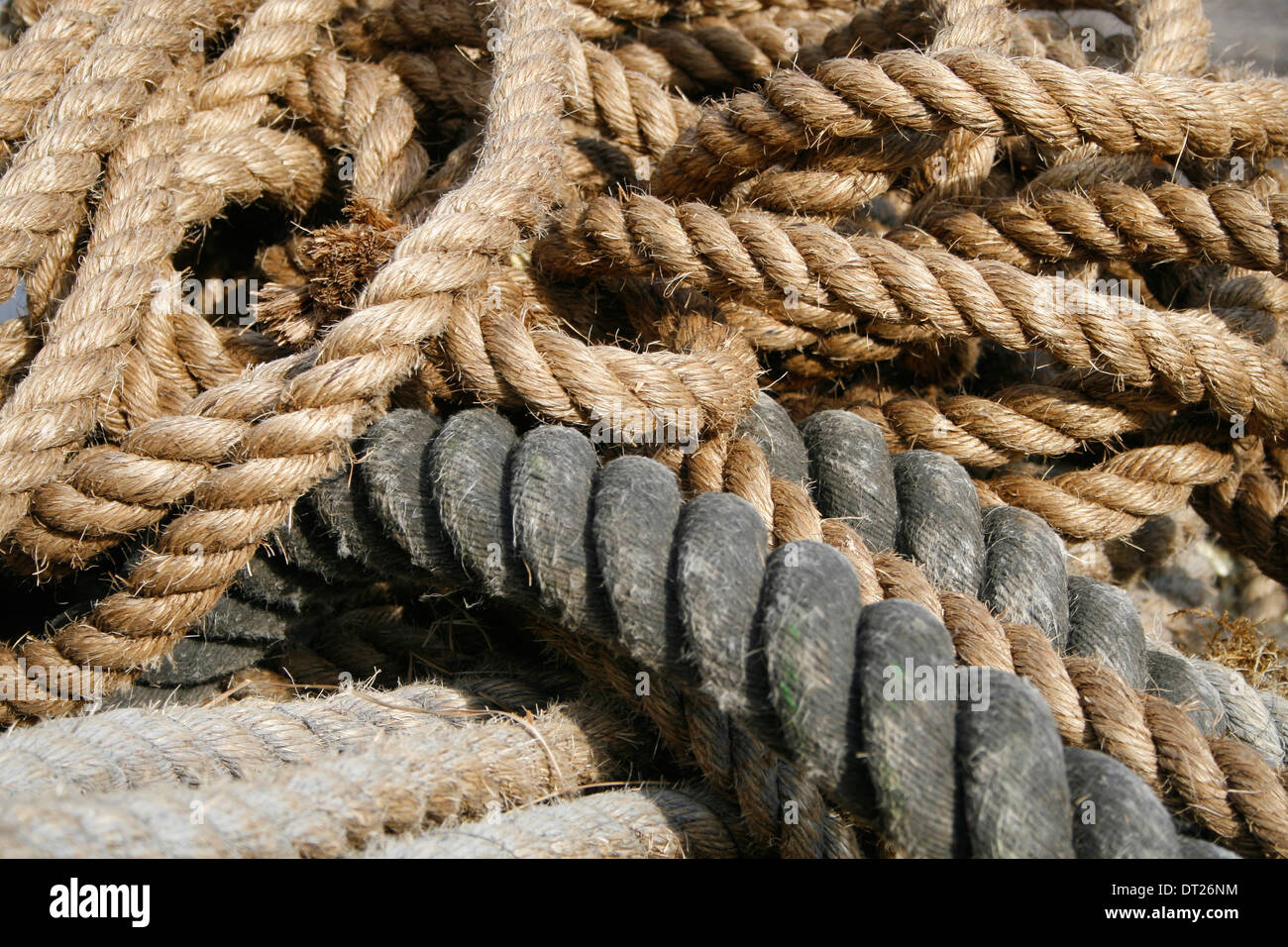 Pile of rope Stock Photo - Alamy