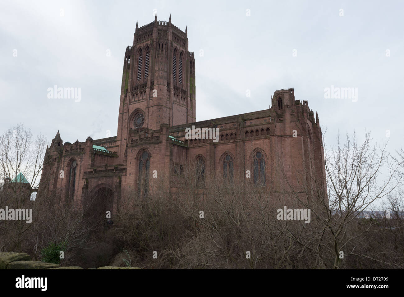The Liverpool Cathedral (also know as the Anglican Cathedral), a Church ...