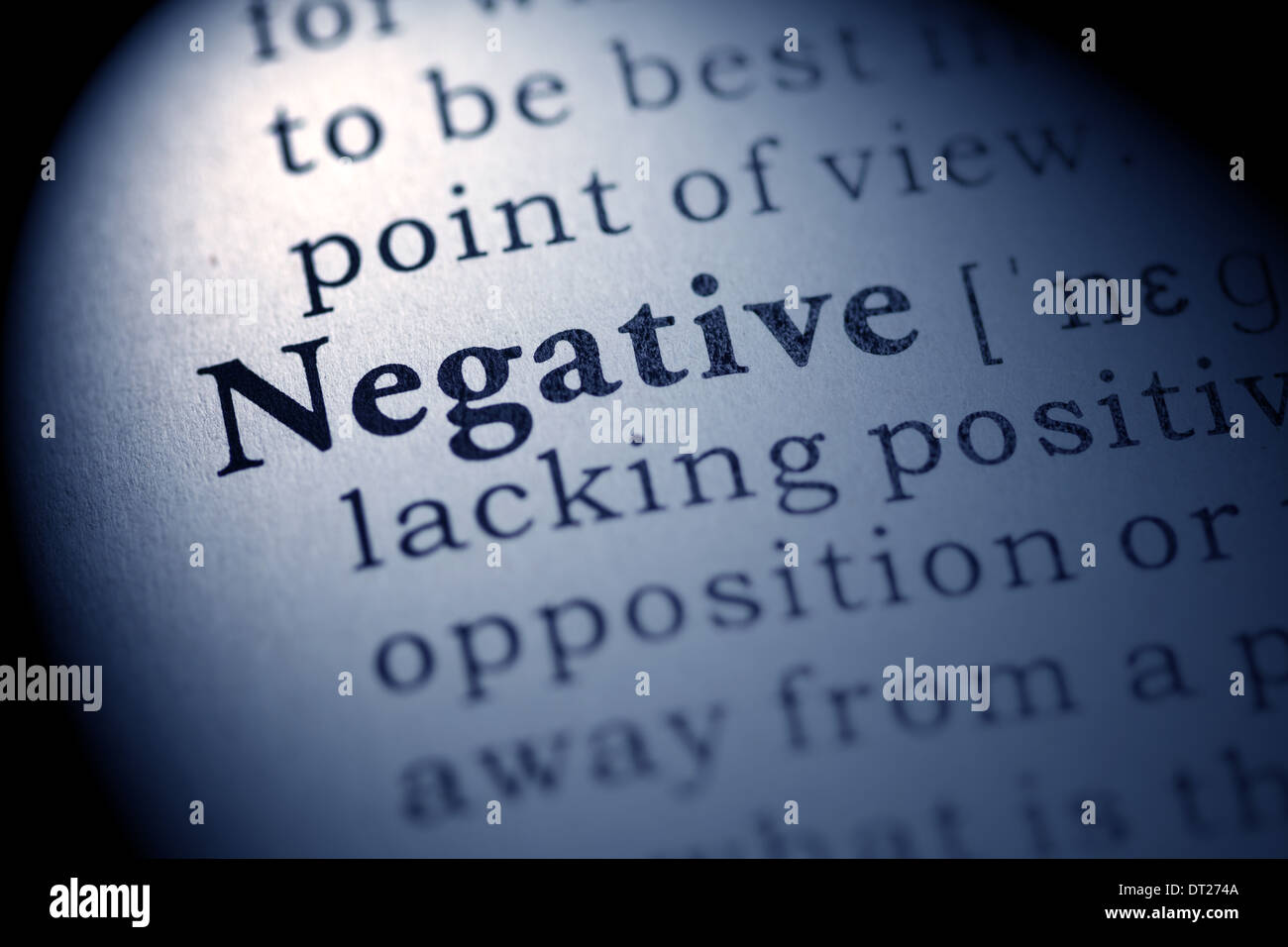 Negative word hi-res stock photography and images - Alamy