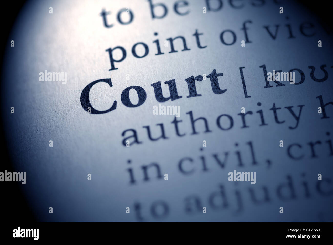 Fake Dictionary, definition of the word court Stock Photo - Alamy
