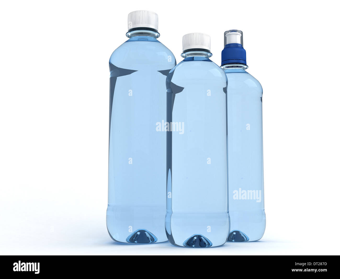 Bottles of water isolated on white background Stock Photo - Alamy