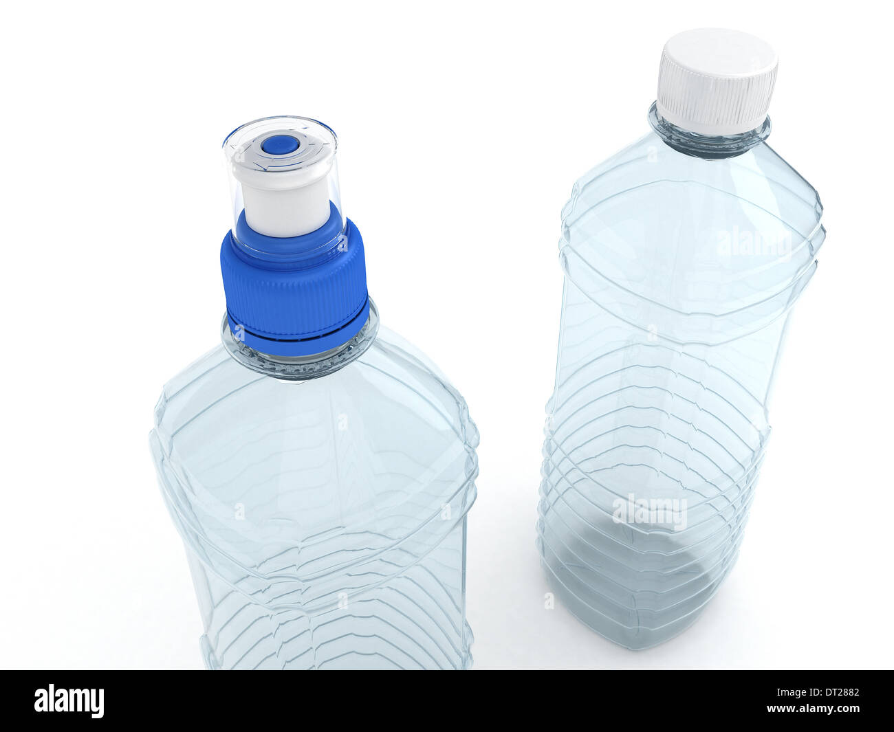 Bottles of water isolated on white background Stock Photo - Alamy