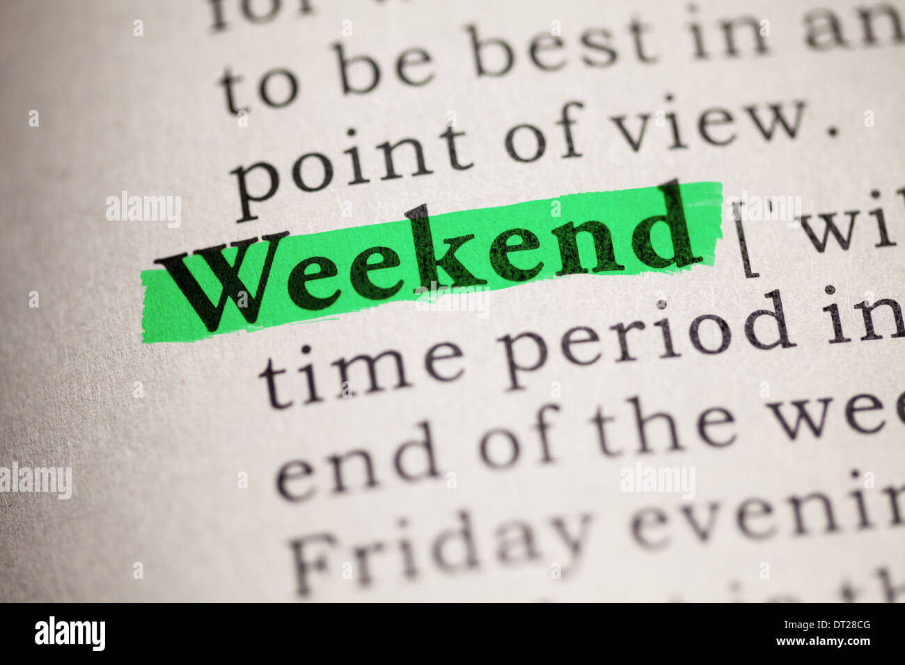 Weekend text hi-res stock photography and images - Alamy