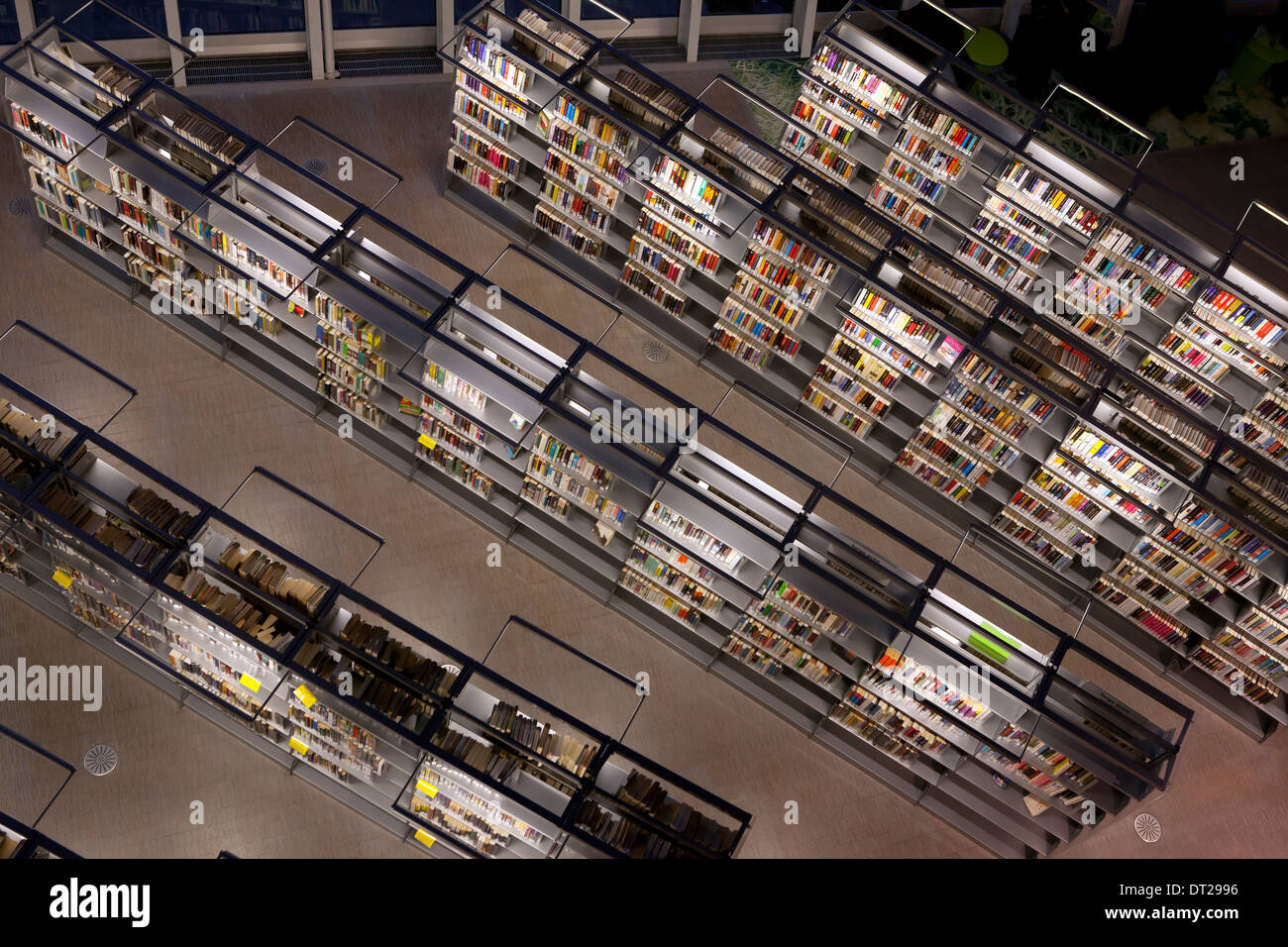 WASHINGTON - Book stacks in the Seattle Public Library main branch ...