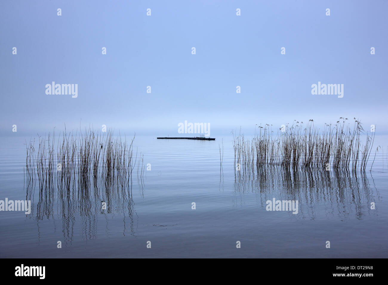 Kula beach in Megali ("big") Prespa lake, Florina, Macedonia, Greece ...
