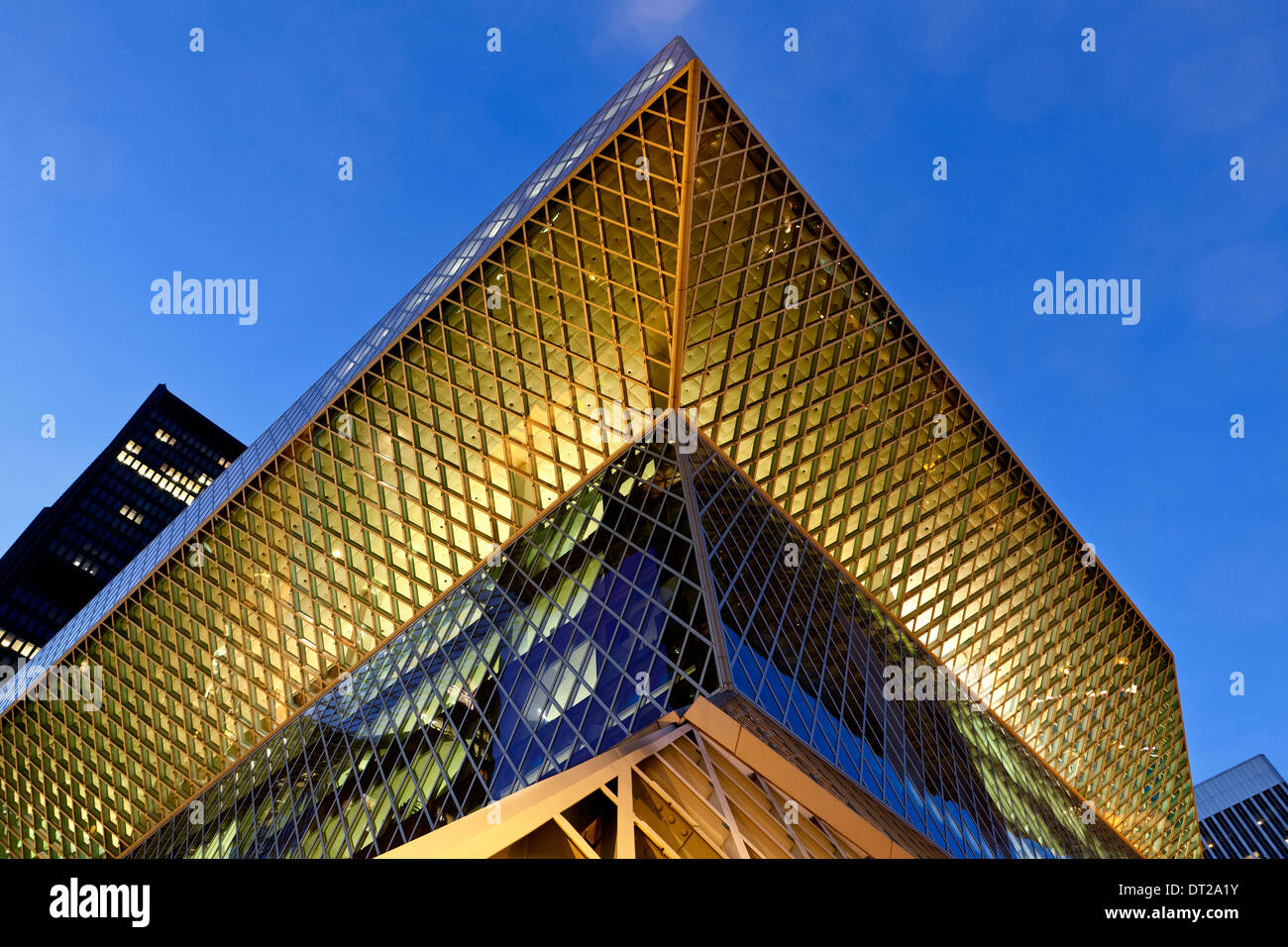 WASHINGTON - Seattle Public Library main branch, 5th Avenue side Stock ...