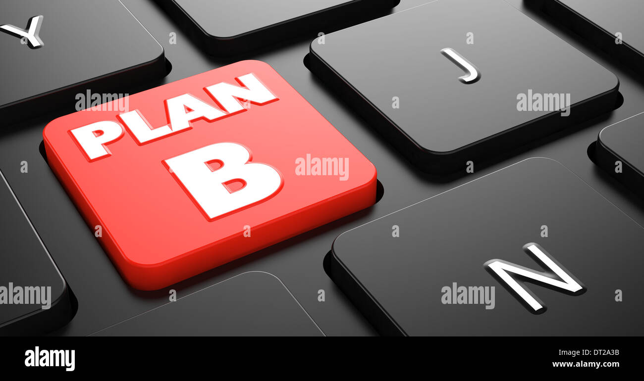 Plan B on Red Keyboard Button Stock Photo - Alamy