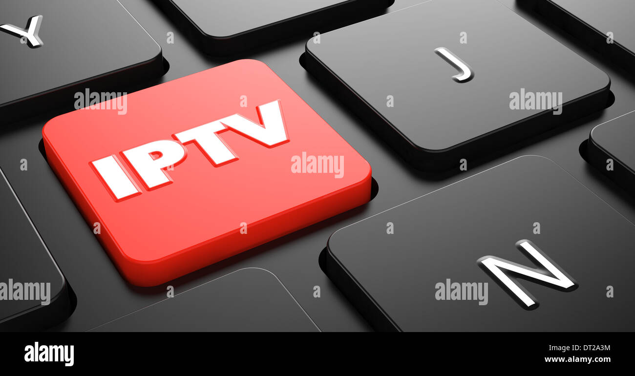 IPTV on Red Keyboard Button Stock Photo - Alamy