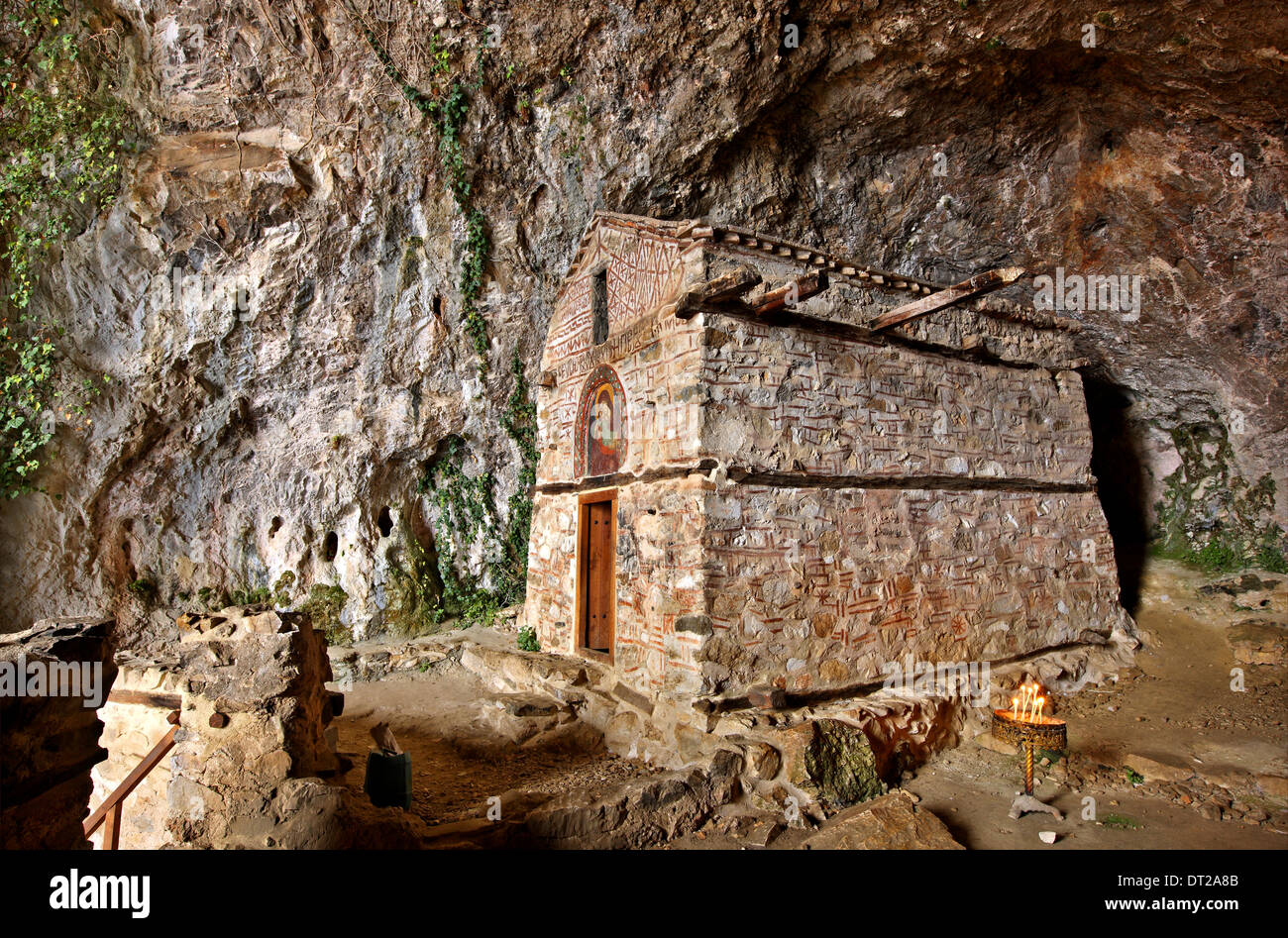 The hermitage and the church of Panagia Eleousa (early 15th century ...