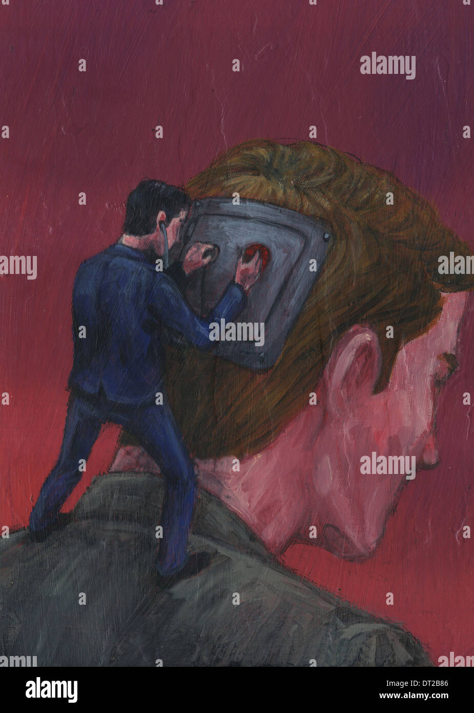 Illustrative image of businessman stealing ideas representing business ...