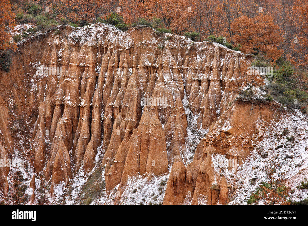 Strange geological formations known as "Nochtaria" in a Geopark in ...