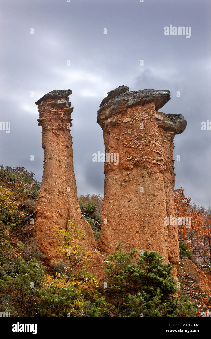 Strange geological formations known as "Boucharia" in a Geopark in ...