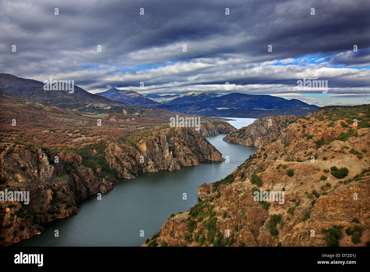Aliakmonas river, turning into a lake for the second time after the ...