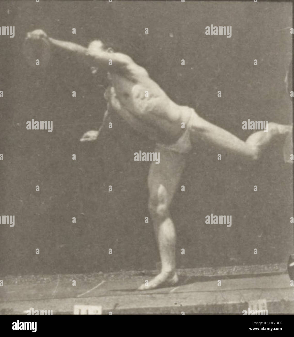 A man dressed in a pelvis cloth is depicted striking a blow, throwing a ...