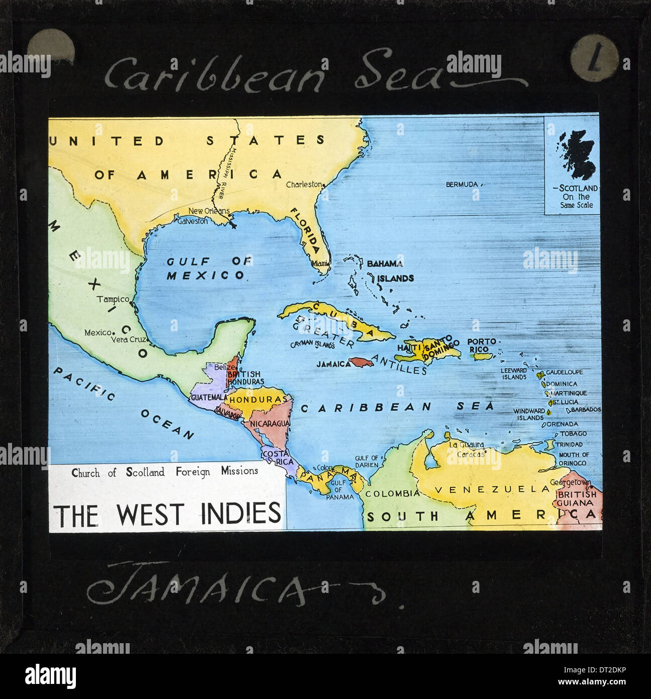 Map of The West Indies 237-CSWC47 Stock Photo - Alamy