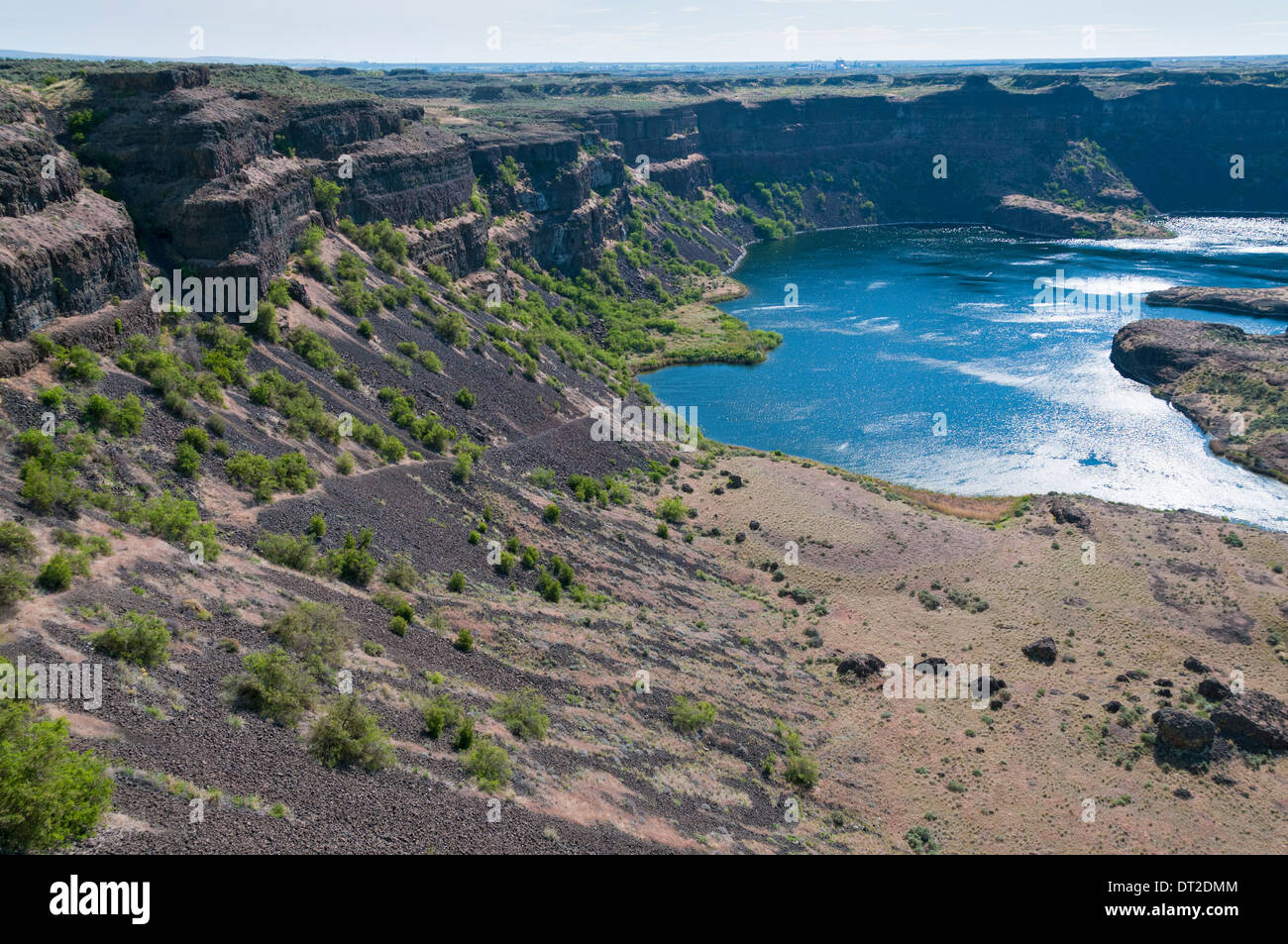 Washington, Dry Falls State Park, view from Visitor Center Stock Photo ...