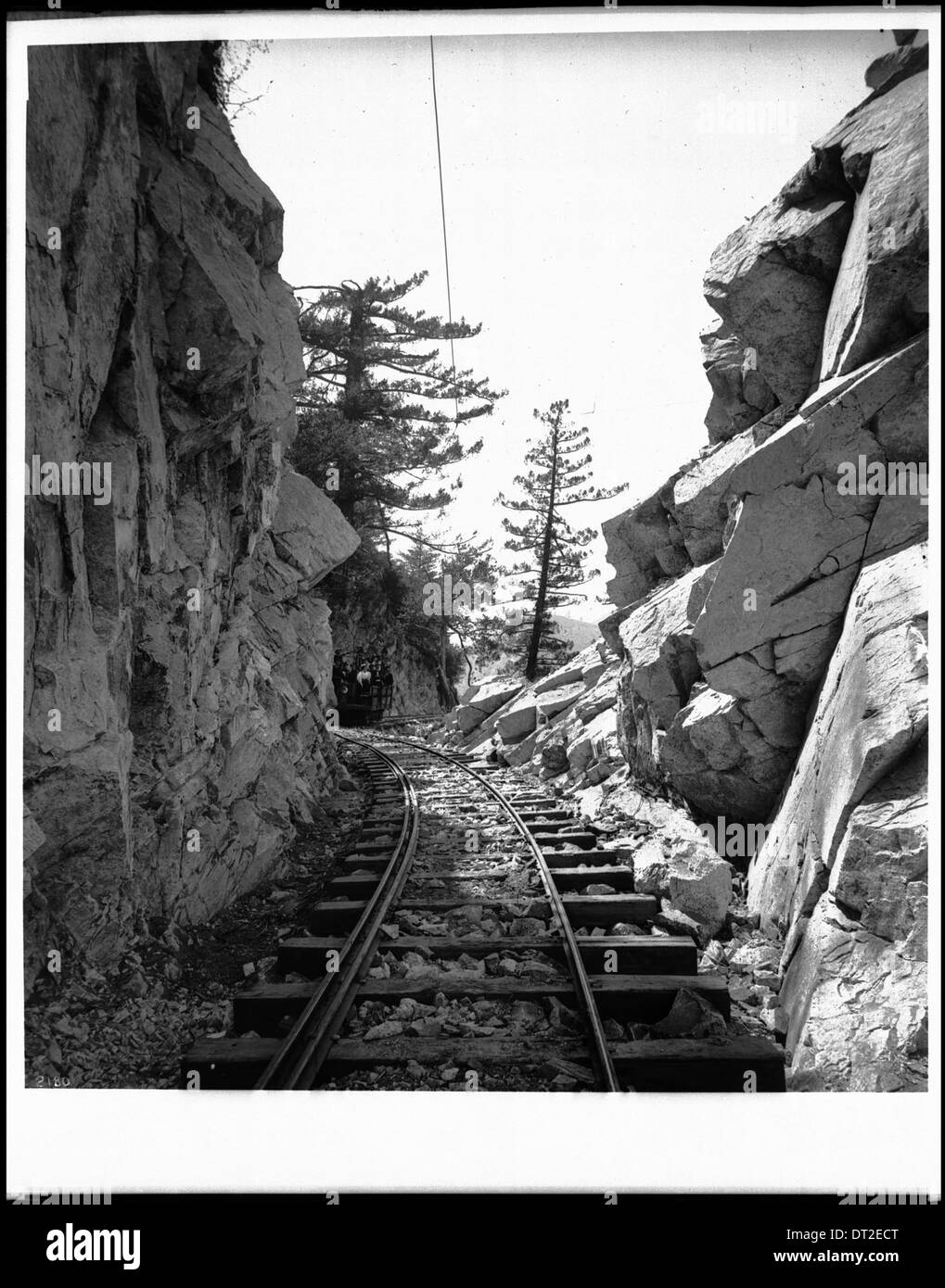 A photograph of the Mount Lowe Railway car at Granite Gate, taken ...