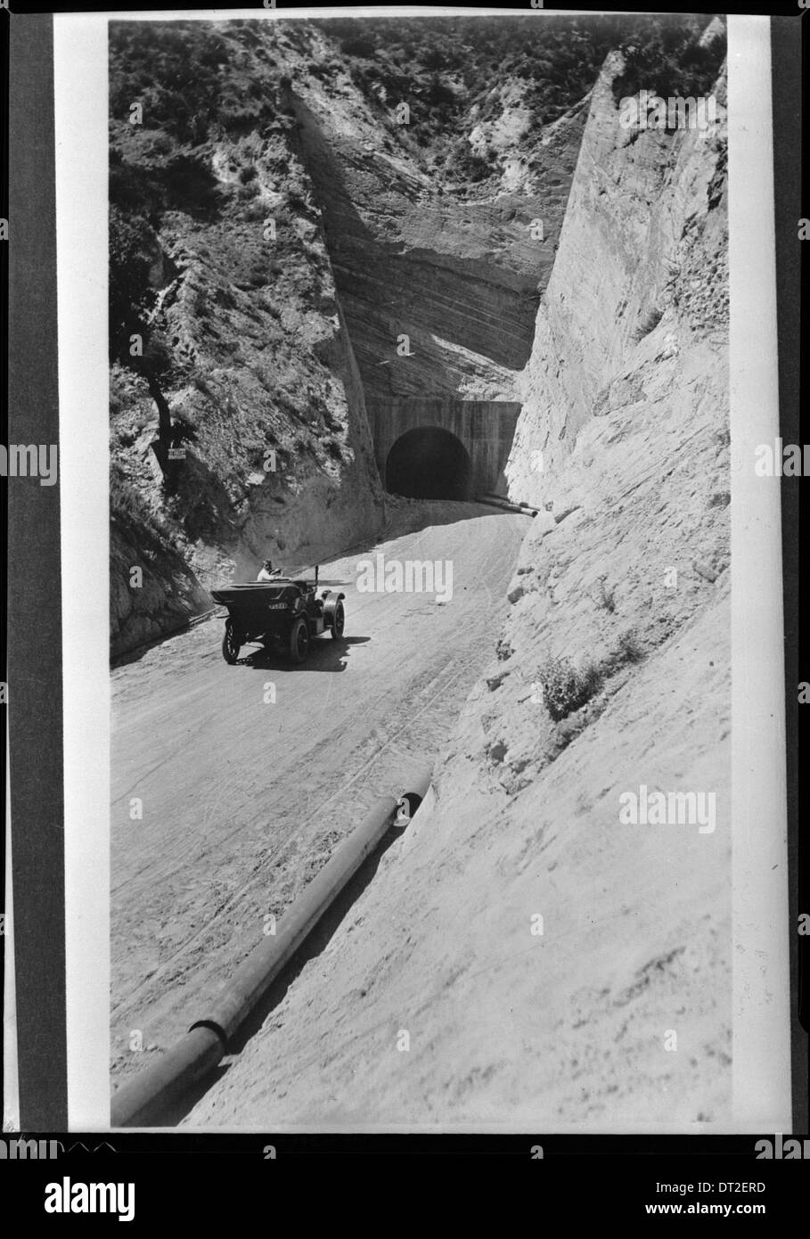 This photograph shows the Newhall Tunnel in Newhall, California ...