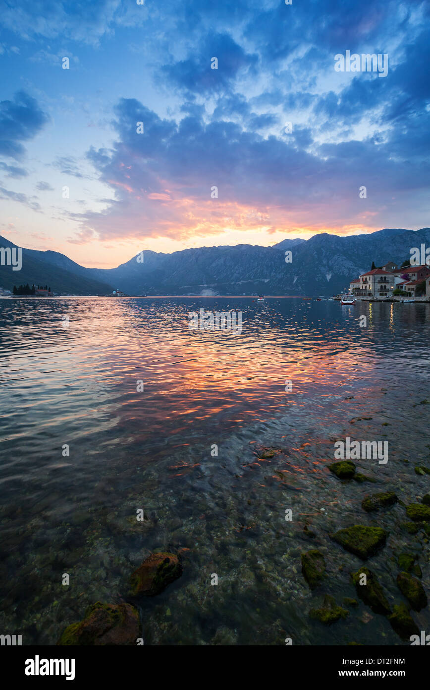 Kotor montenegro bay sunset hi-res stock photography and images - Alamy