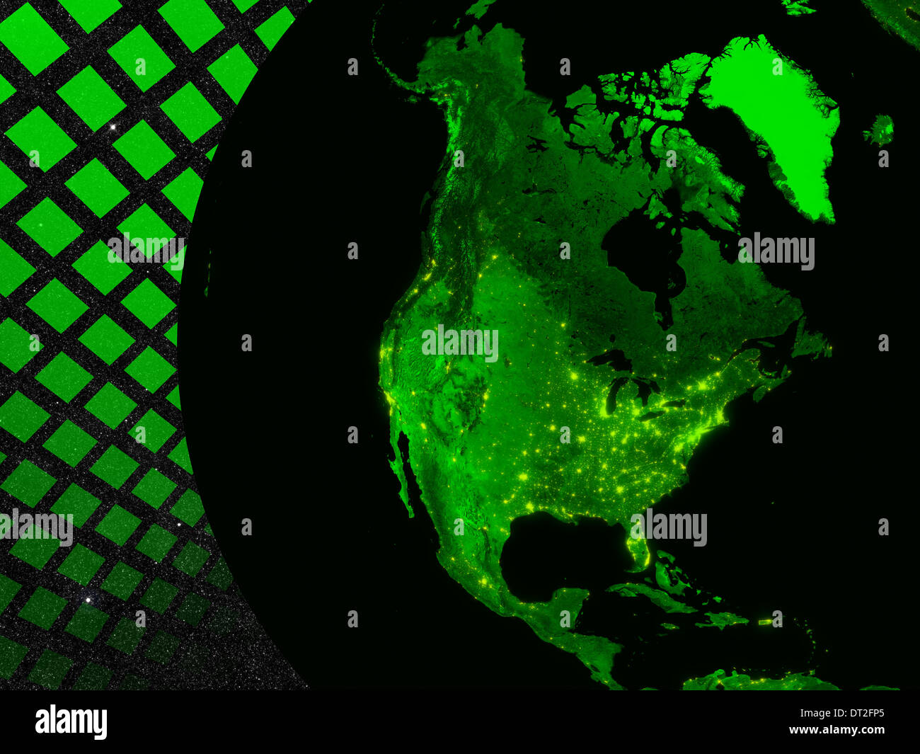 North America technology concept. Elements of this image furnished by ...