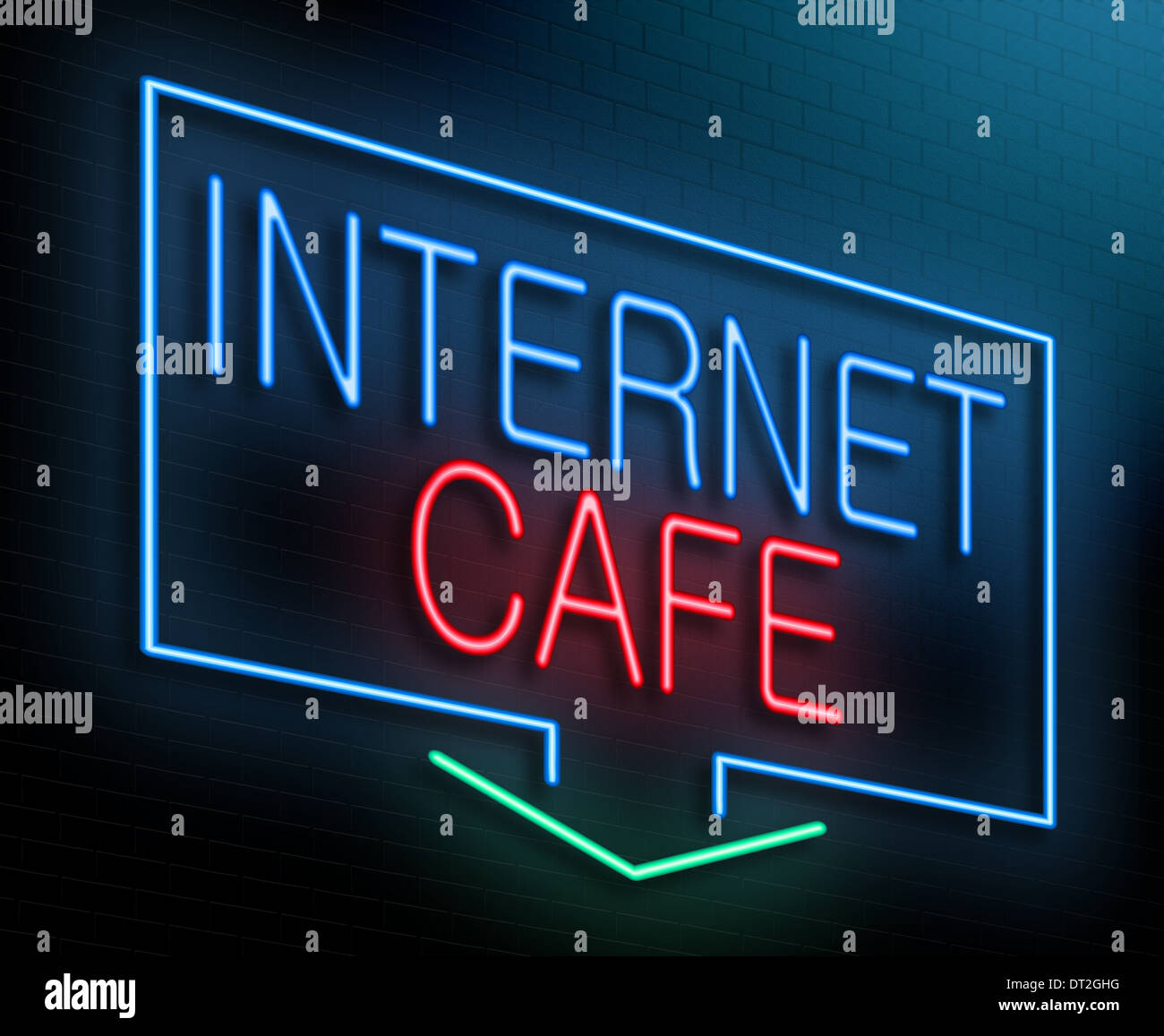 Internet cafe concept Stock Photo - Alamy