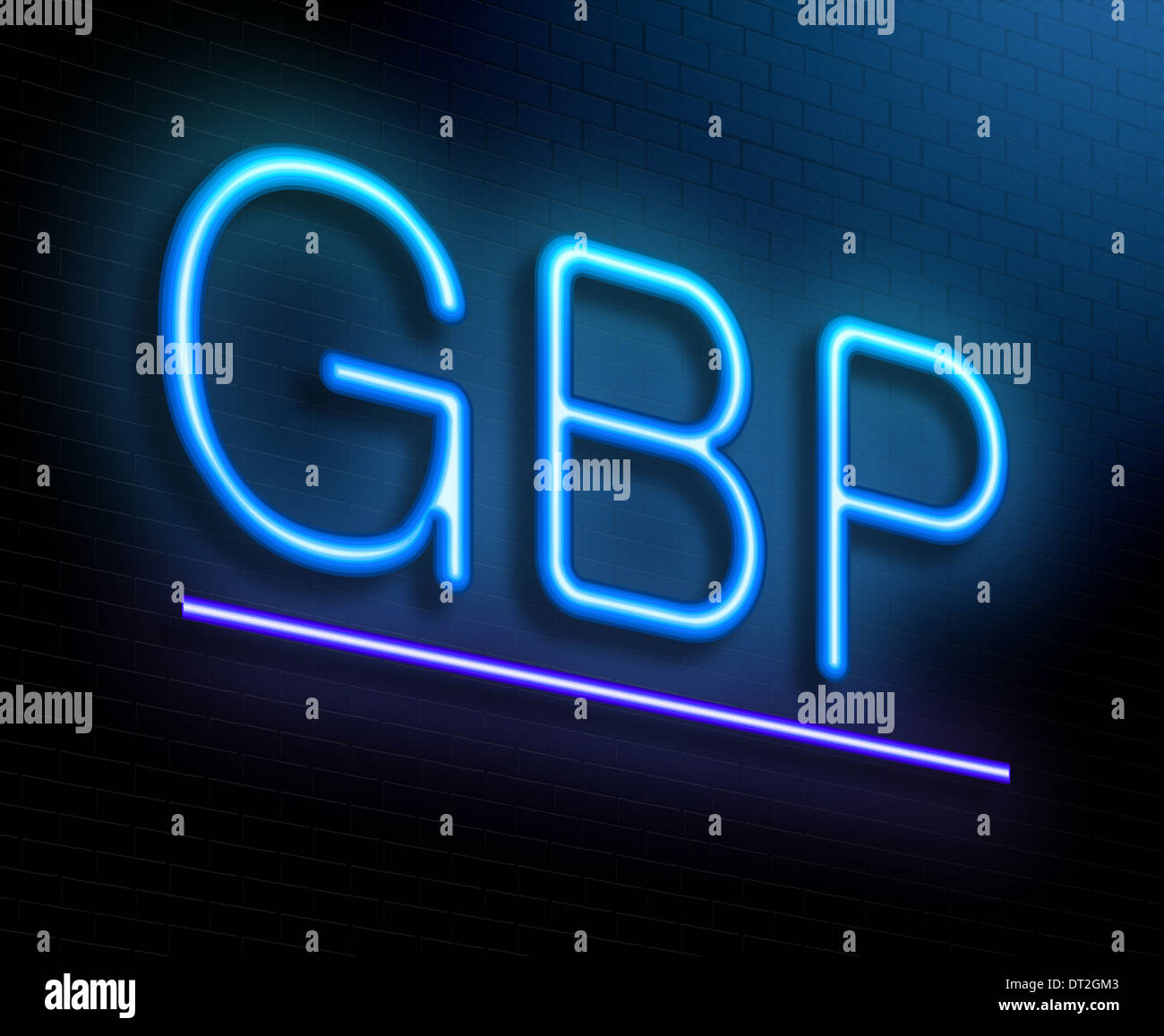 Neon blue british pound sign hi-res stock photography and images - Alamy