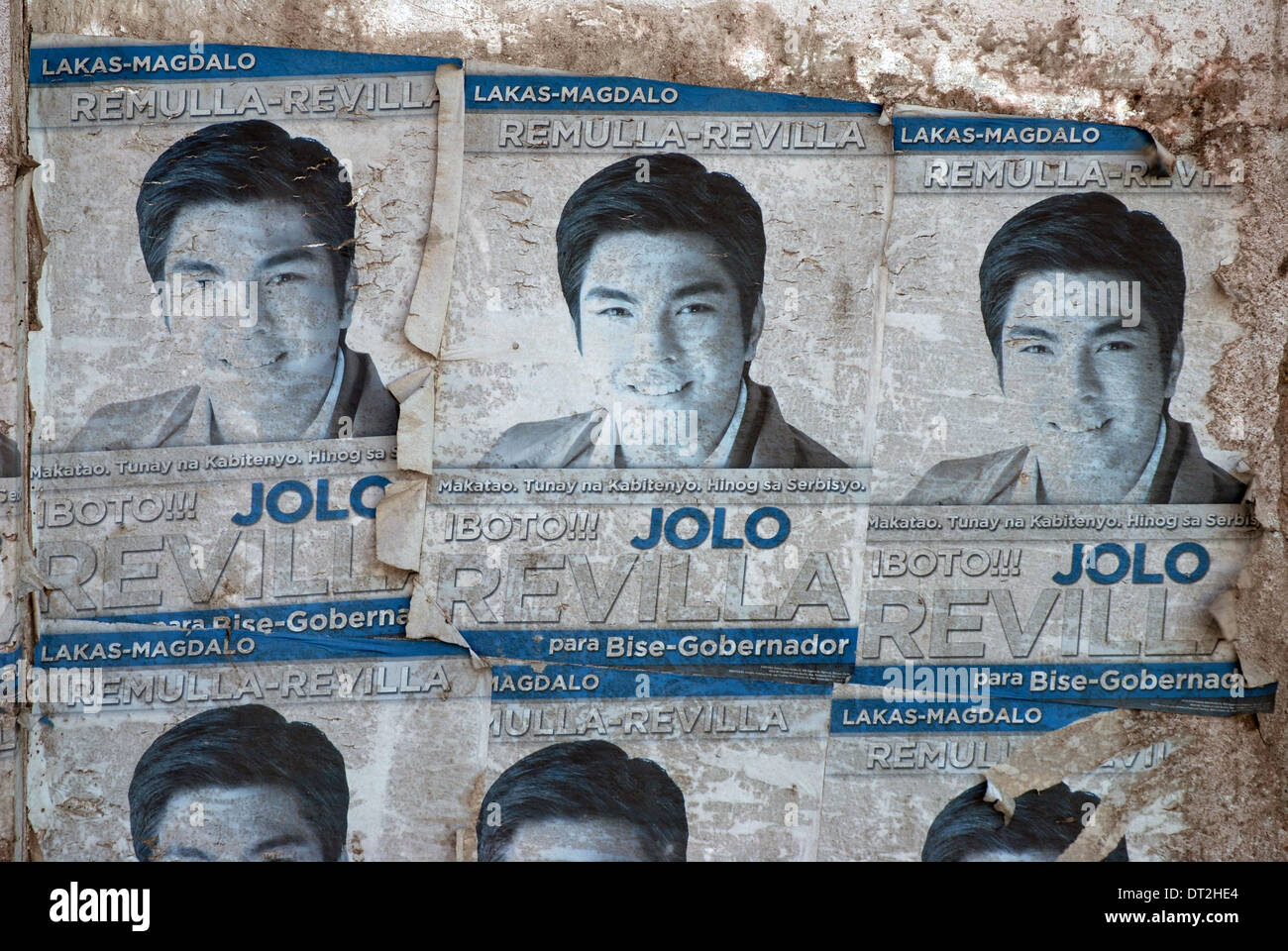 Dirty Old Poster, Manila, Philippines Stock Photo - Alamy