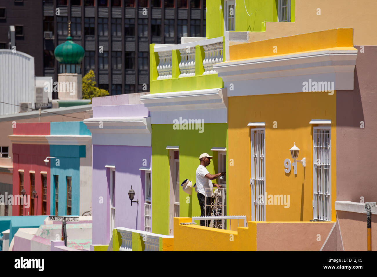 typical coloured homes in the quarter Cape Malay Bo-Kaap, Cape Town ...