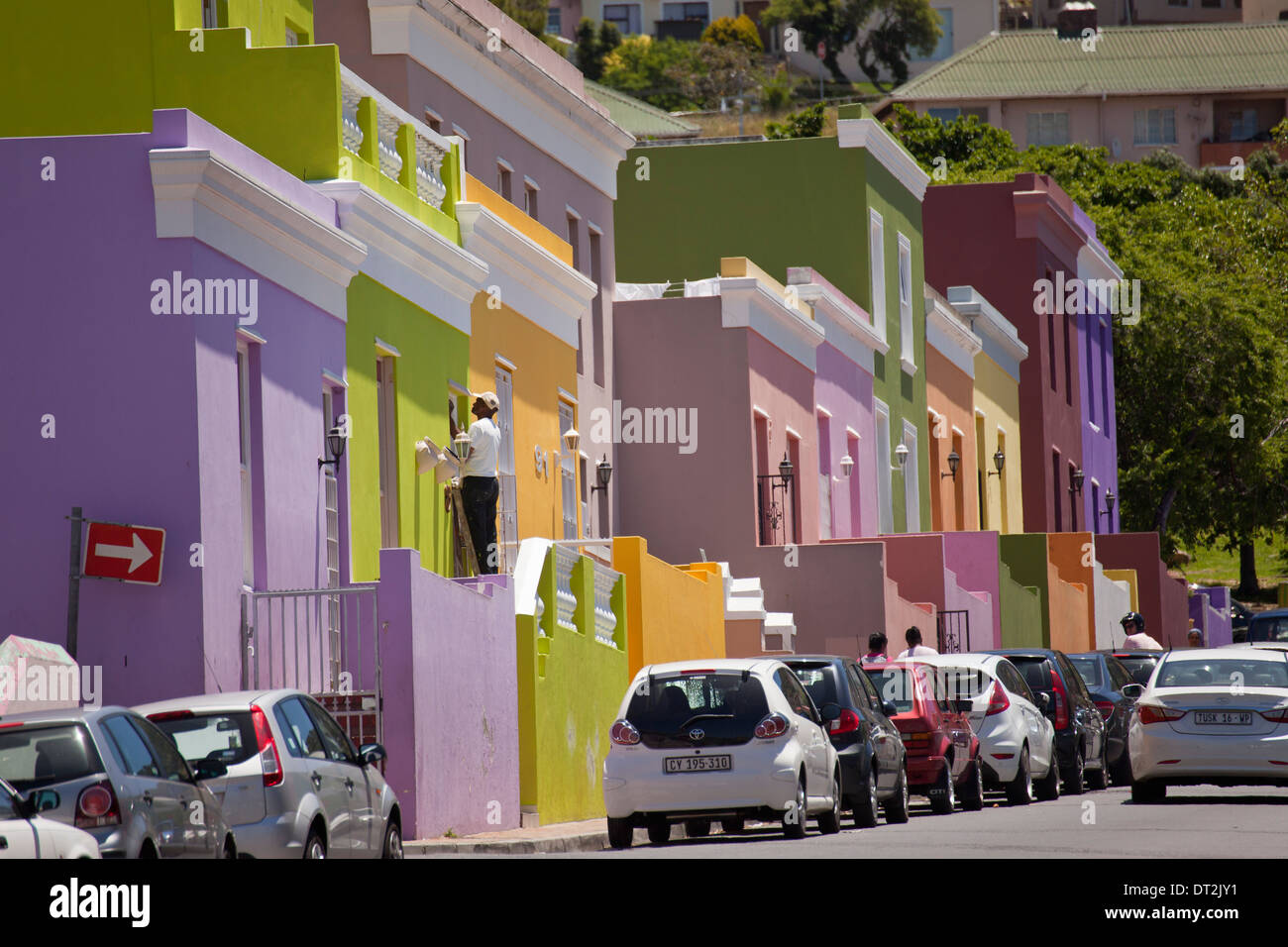 typical coloured homes in the quarter Cape Malay Bo-Kaap, Cape Town ...