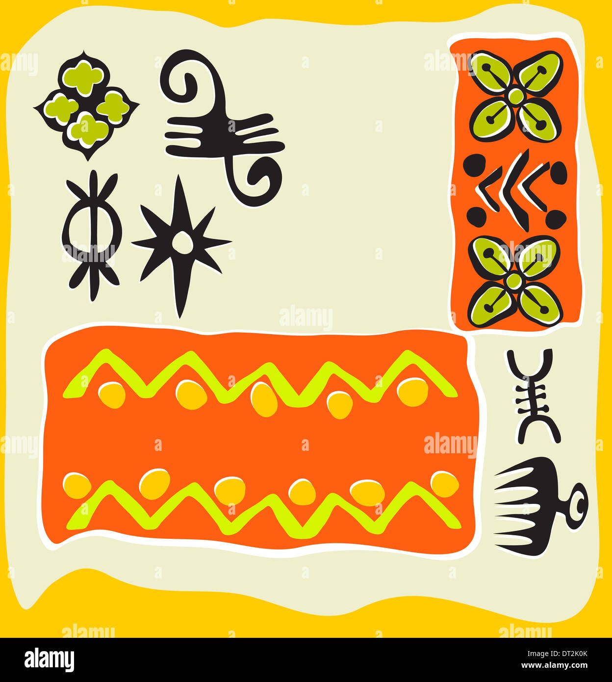 african ornament based on a true African ancient symbols Stock Photo ...