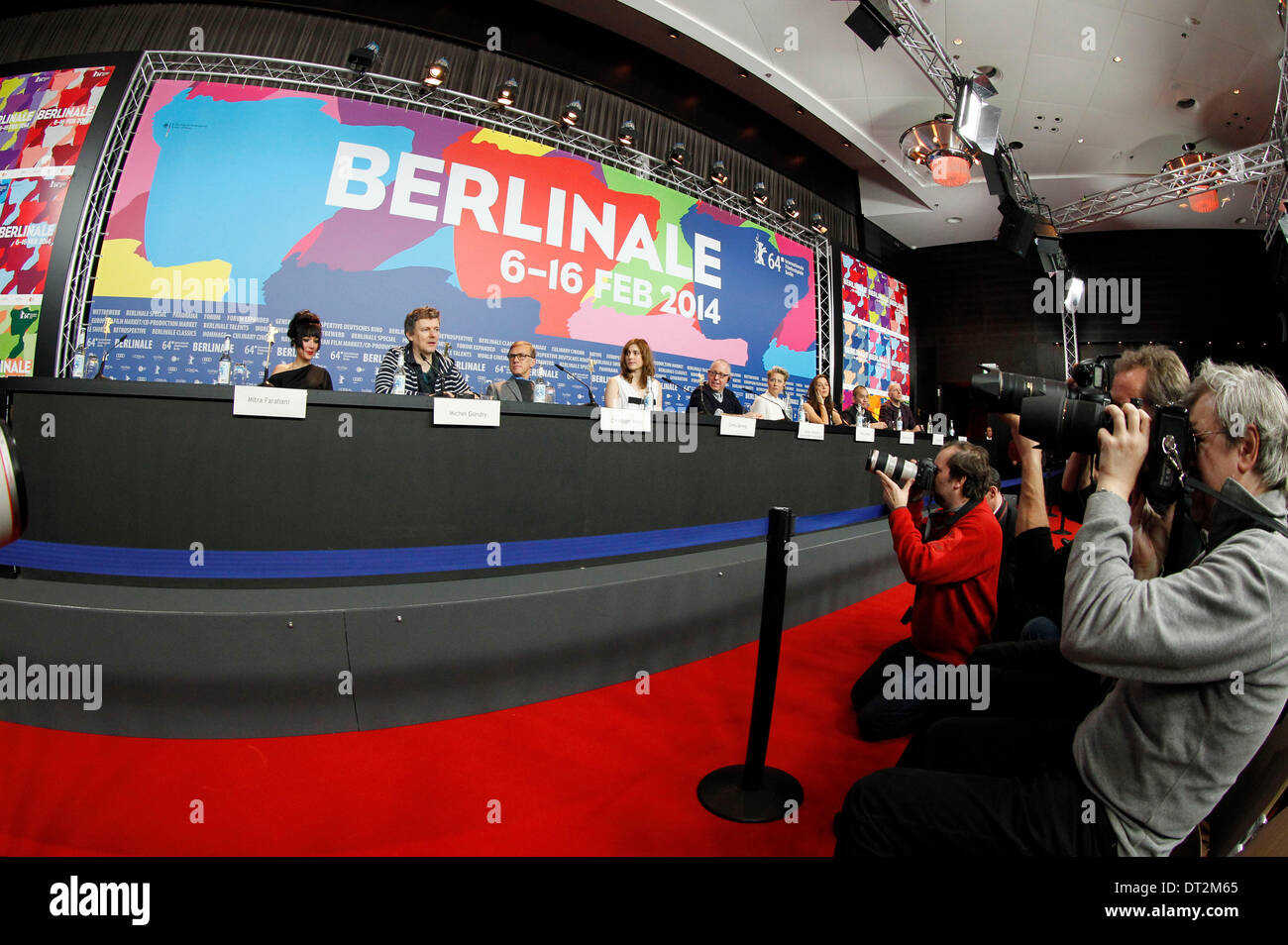 Berlin, Germany. 6th Feb, 2014. Mitra Farahani, Michel Gondry, Christoh ...