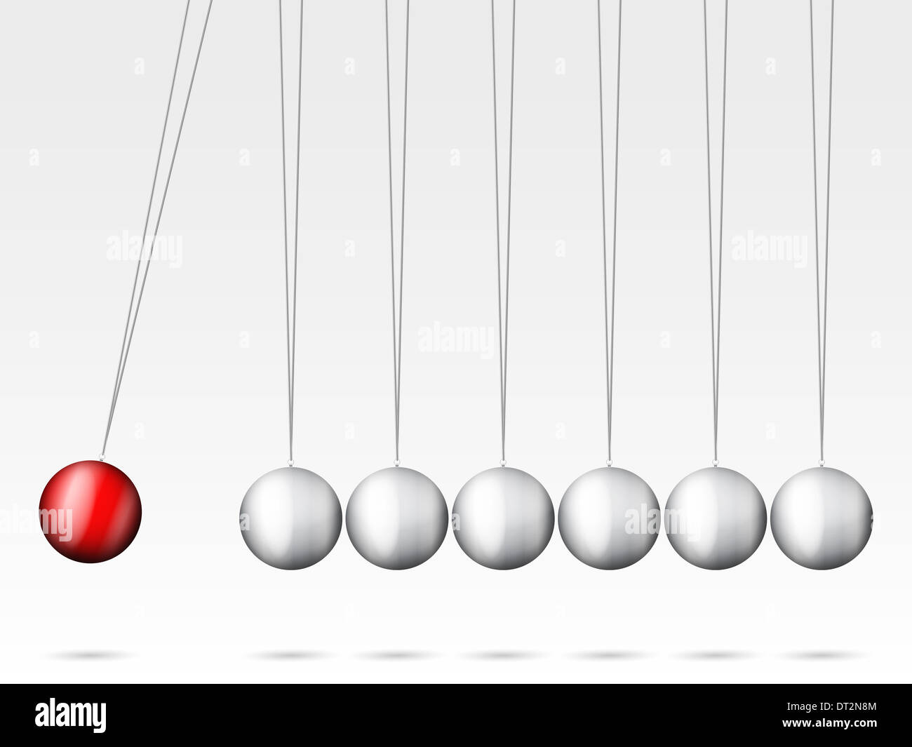 Balancing balls Newton's cradle on a white background Stock Photo - Alamy