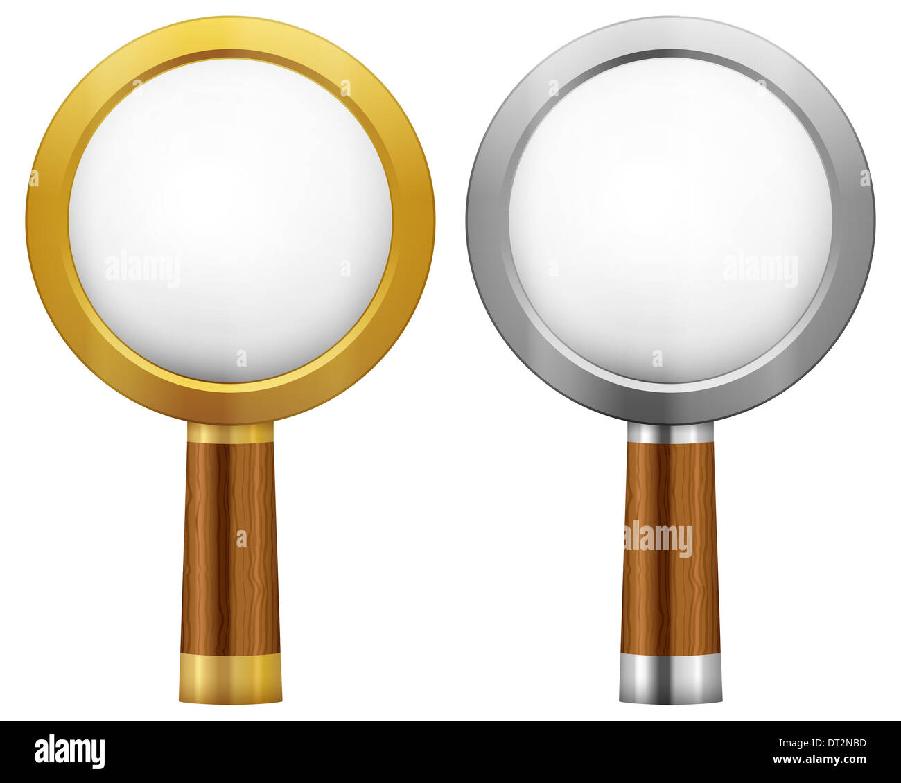 Magnifier isolated on a white background. Vector illustration Stock ...
