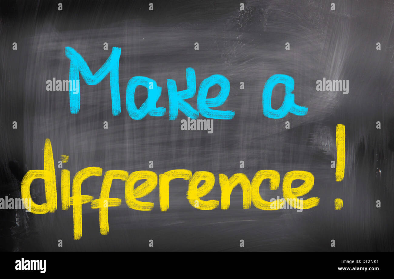 Make A Difference Concept Stock Photo - Alamy