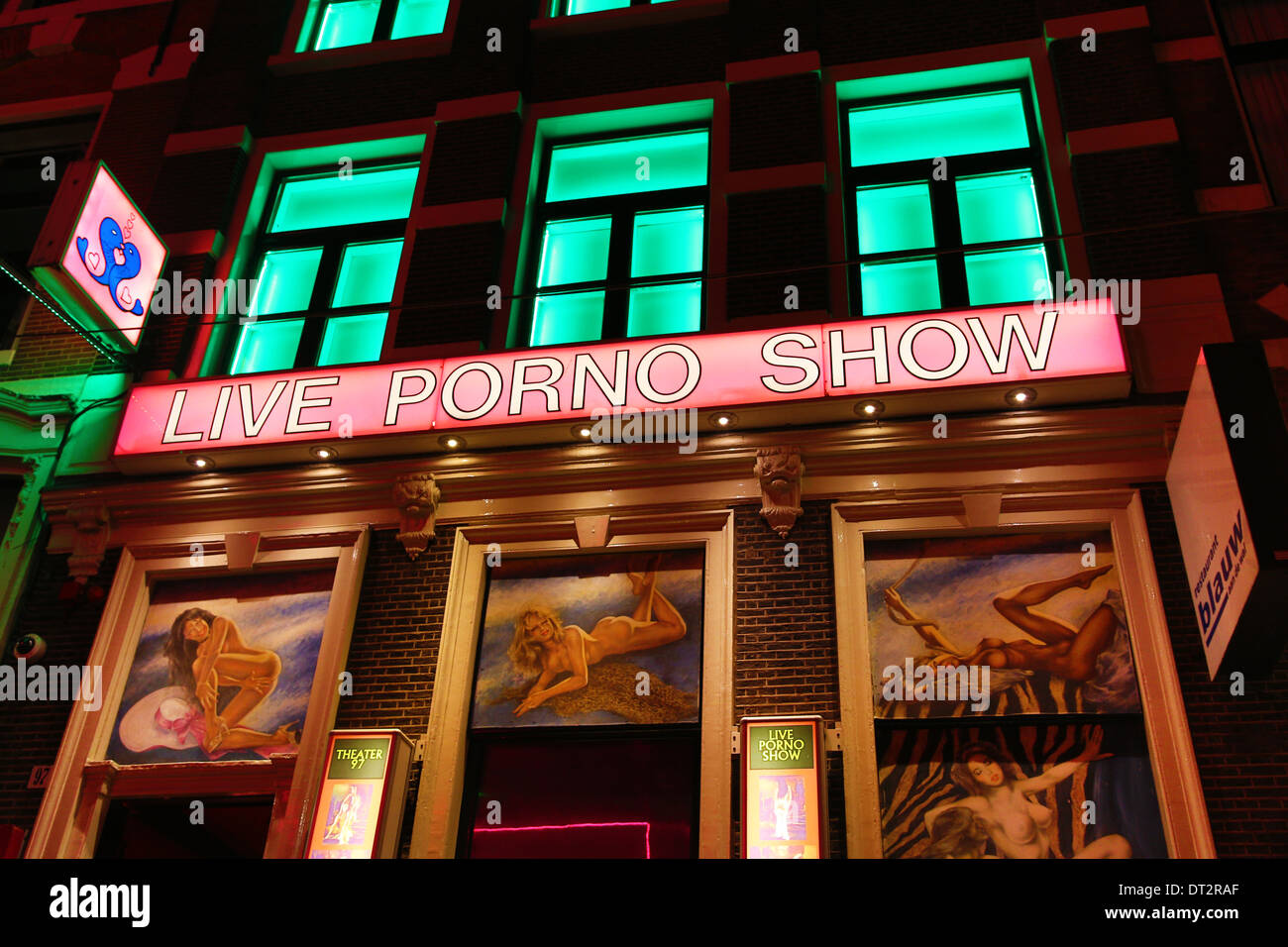 Live Porno Show In The Red Light District Famous For Prostitutes And Prostitution In Amsterdam
