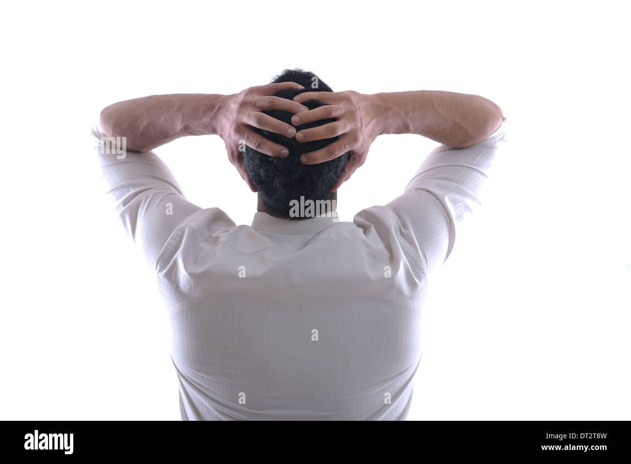 business man with rope isolated on white background Stock Photo - Alamy