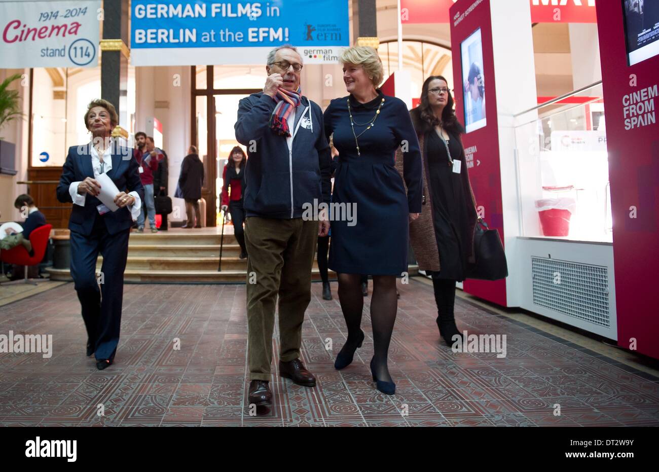 Berlin, Germany. 07th Feb, 2014. Culture Secretary Monika Gruetters (R ...