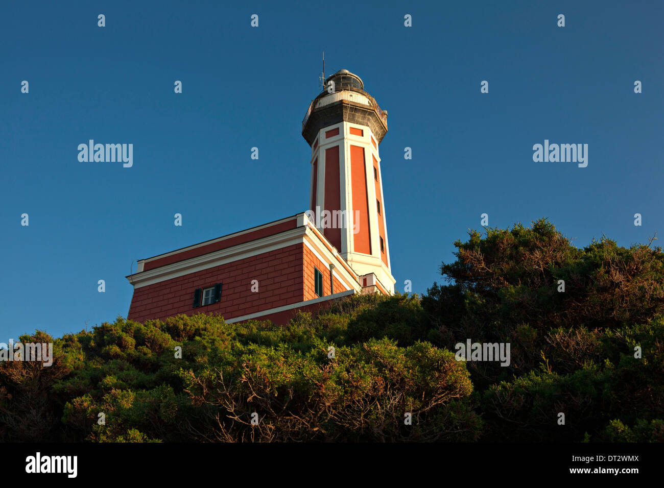 Lighthouse at Punta Carena, Capri, Campania,Italy, Europe Stock Photo ...