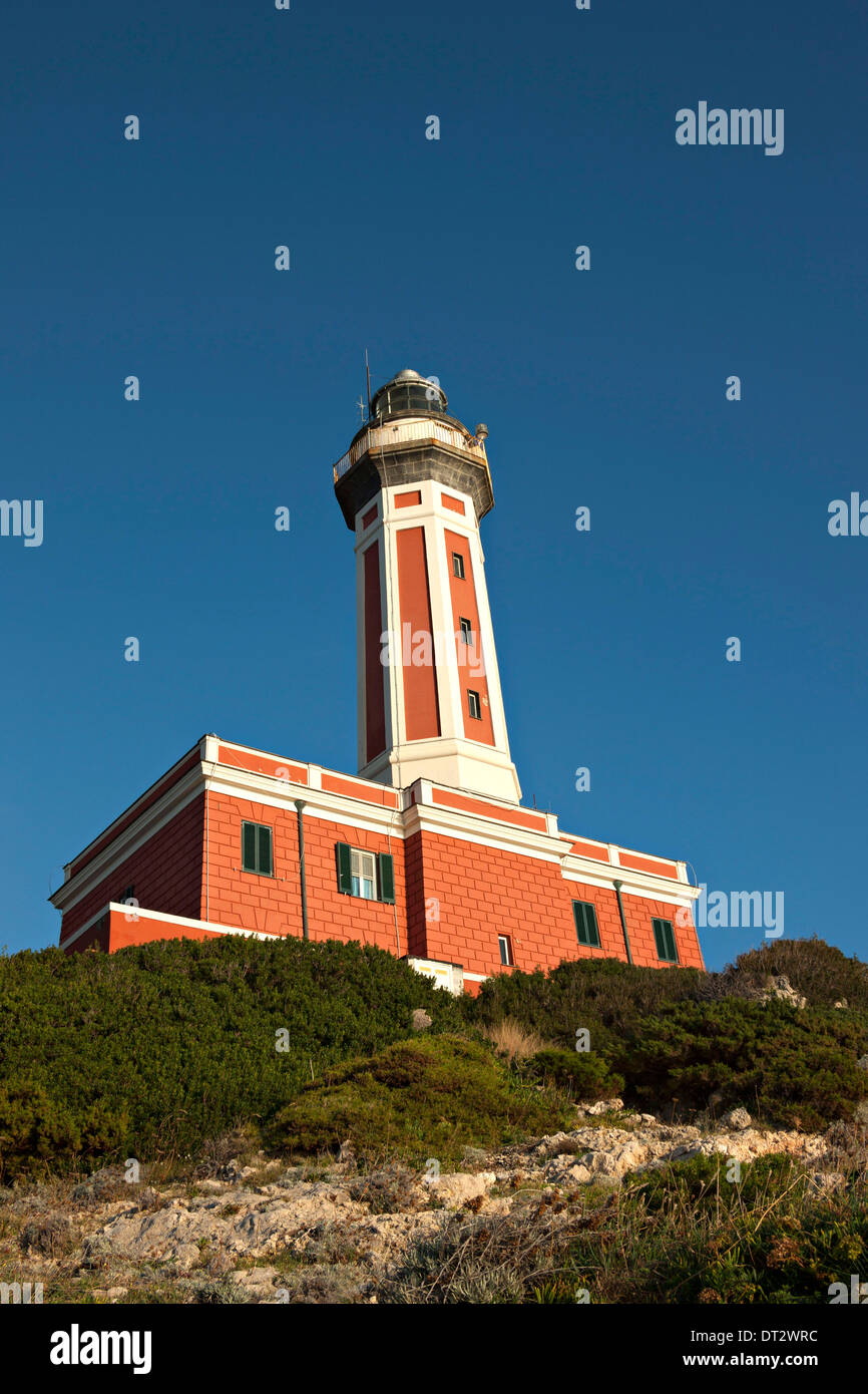 Lighthouse at Punta Carena, Capri, Campania,Italy, Europe Stock Photo ...