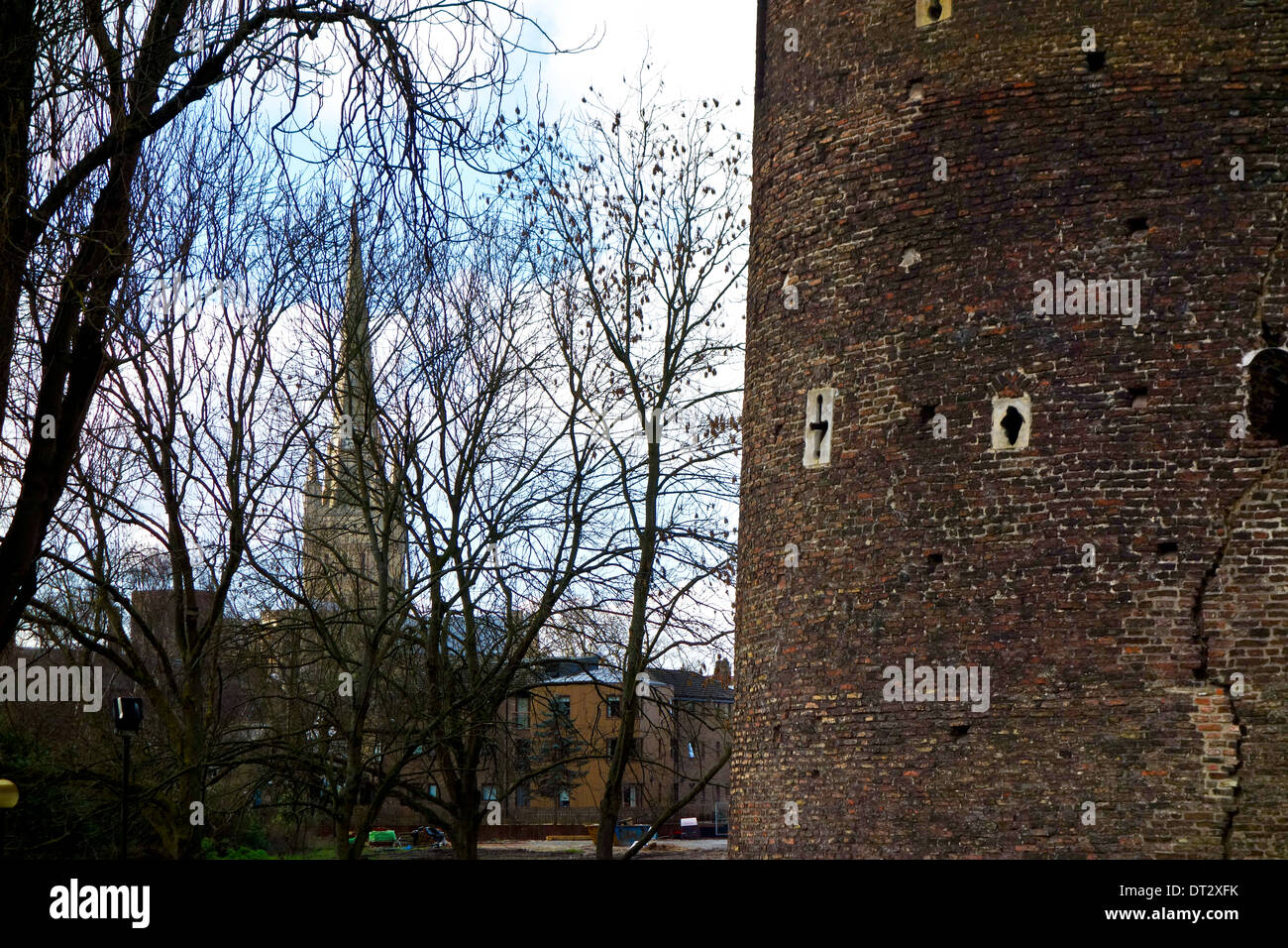 Cow tower and River Wensum Norwich Stock Photo - Alamy