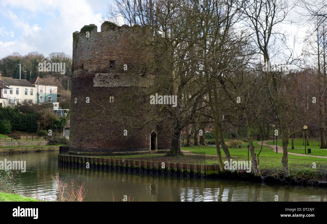 Cow tower and River Wensum Norwich Stock Photo - Alamy
