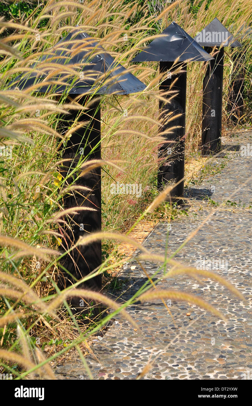 Streetlight in flower of grass Stock Photo - Alamy