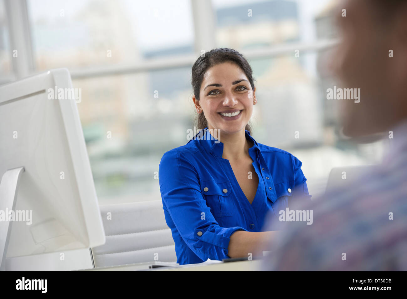 Talking seated hi-res stock photography and images - Alamy