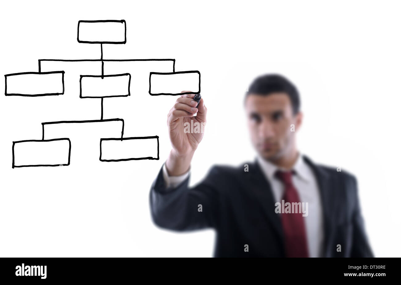 Business man draw flow chart hi-res stock photography and images - Alamy