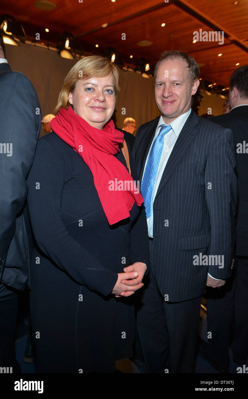 Berlin, Germany. 6th February 2014. Gesine Loetzsch Dr Klaus Singer at ...
