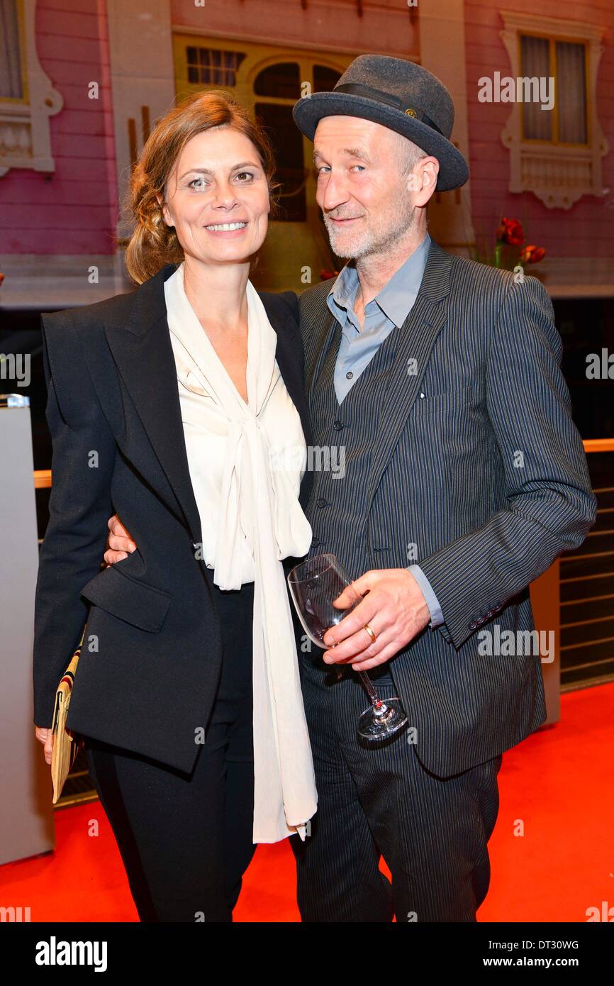 Berlin, Germany. 6th February 2014. Actor Peter Lohmeyer and his wife ...